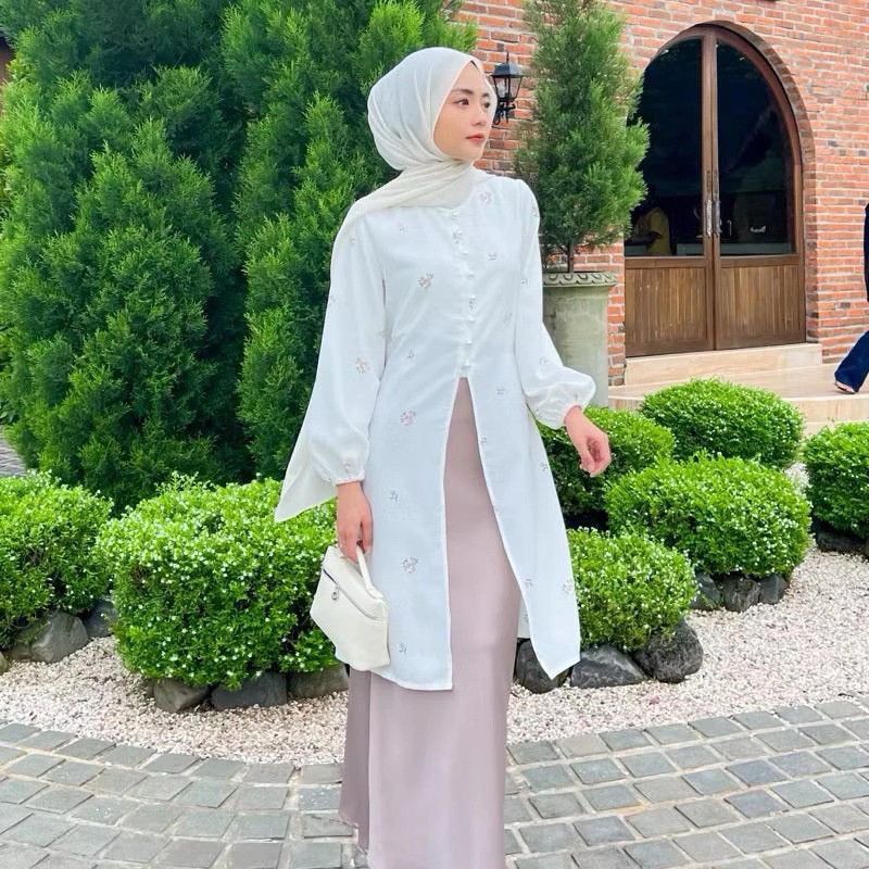 Jual Blouse SABILA SLIT TUNIK 01 / Kemeja Wanita MUSLIM Model Terbaru ...