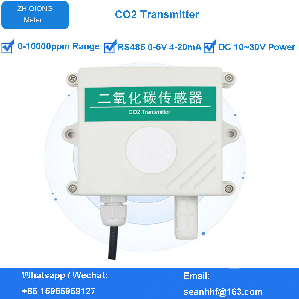 Jual CO2 carbon dioxide temperature and humidity sensor transmitter RS485 4-20ma 0-5V output 3 ...