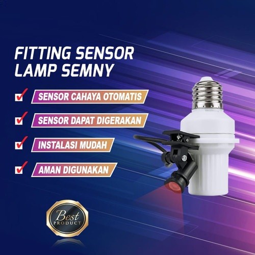 Jual Semny Fitting Sensor Lampu Cahaya SY-S11 Otomatis / Fitting Lampu ...