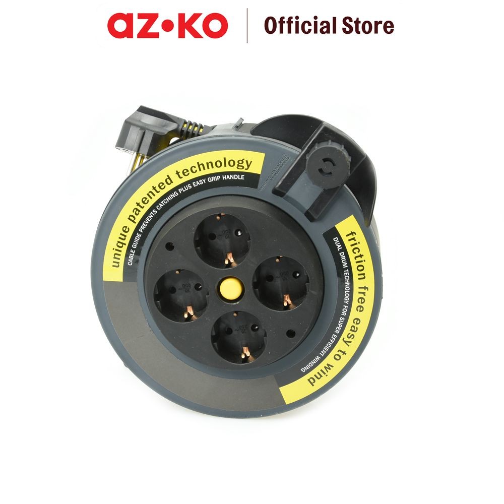 Jual AZKO Gao Pro 10 mtr Kabel Roll - Hitam Cable Reel Terminal Colokan ...