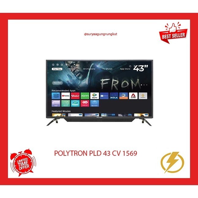Jual DIGITAL LED POLYTRON SMART LITE TV 43 INCH - PLD 43 CV 1569 ...