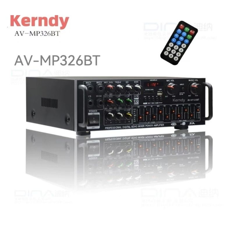 Jual Amplifier KERNDY AV-326BT Bluetooth EQ Audio Amplifier Karaoke ...