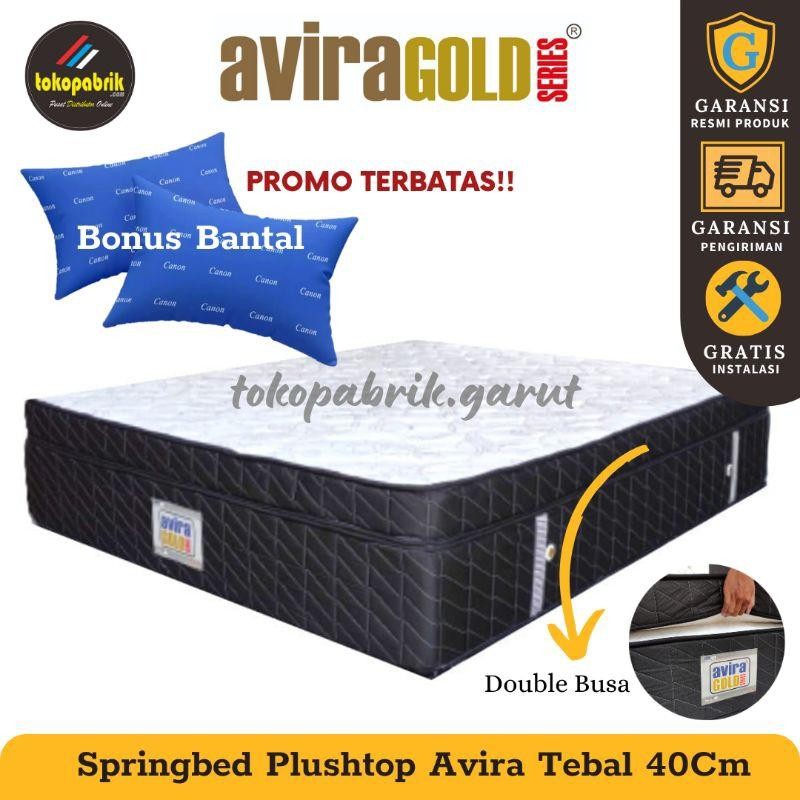 Jual Spring Bed Plushtop Avira Tebal 40Cm Kasur Springbed Double Busa ...