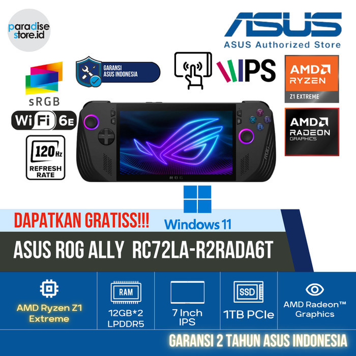 Jual Handheld Gaming ASUS ROG Ally X - RC72LA-R2RADA6T Black / AMD ...