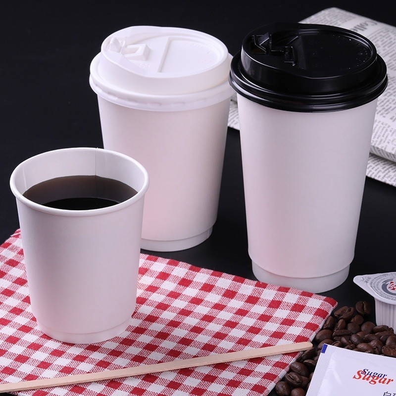 Jual [50PCS]Papercup Double Wall Putih Doff 8oz 12oz 16oz/ Papercup ...