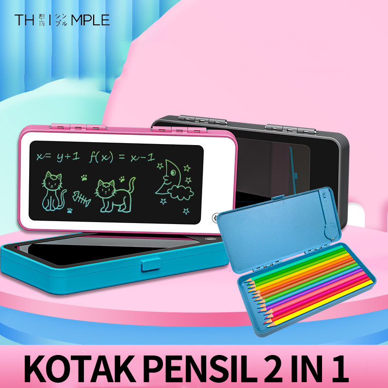Jual Drawing Box Kotak Pensil Dan Papan Coret Kreatif/Kotak Pensil 2 in ...