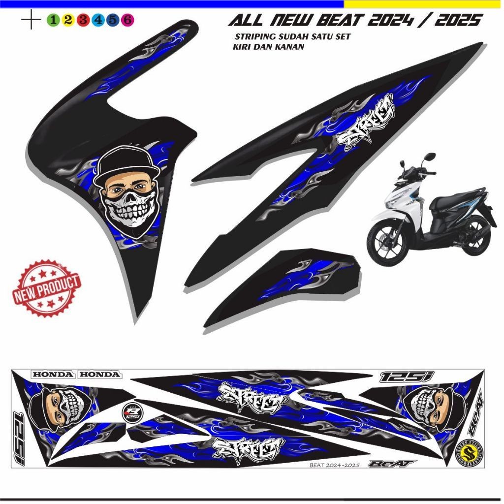 Jual STIKER KEREN STRIPING ALL NEW BEAT DELUXE 2024 / STIKER BEAT 2025 ...