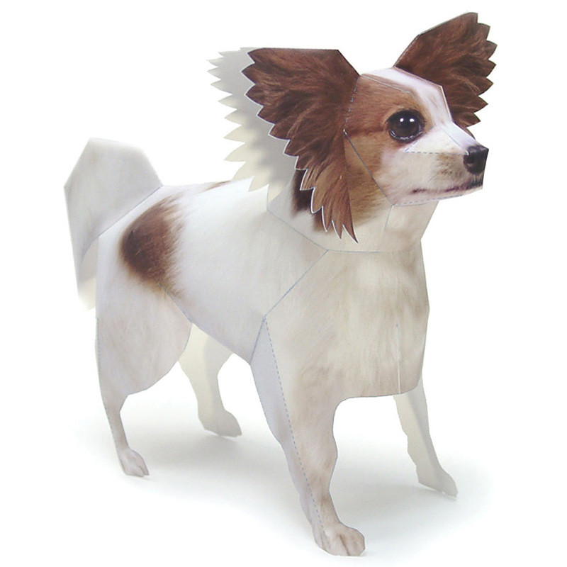 Jual Papillon Dog Origami Art Pet Paper Model Realistic Animal Mini ...