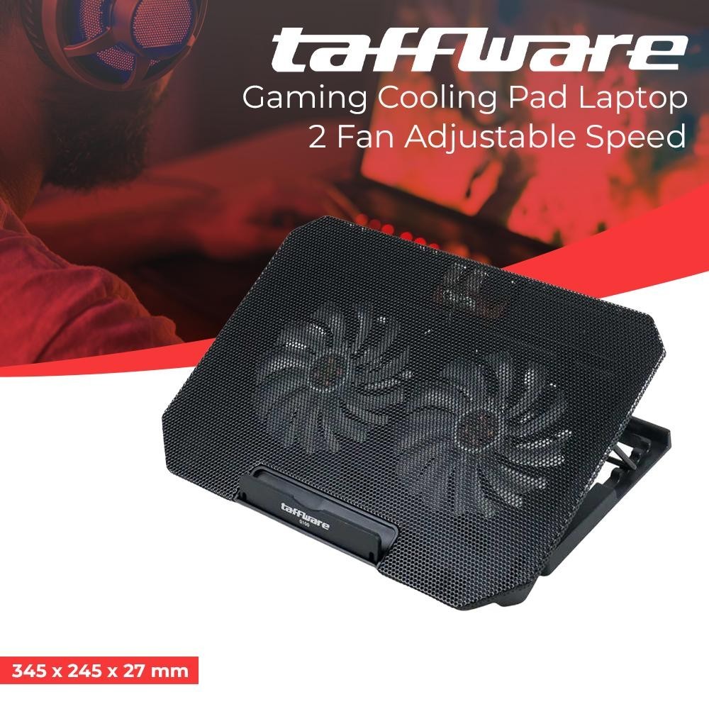 Jual Taffware Cooling Pad Laptop 2 Fan Adjustable Speed with USB Port ...