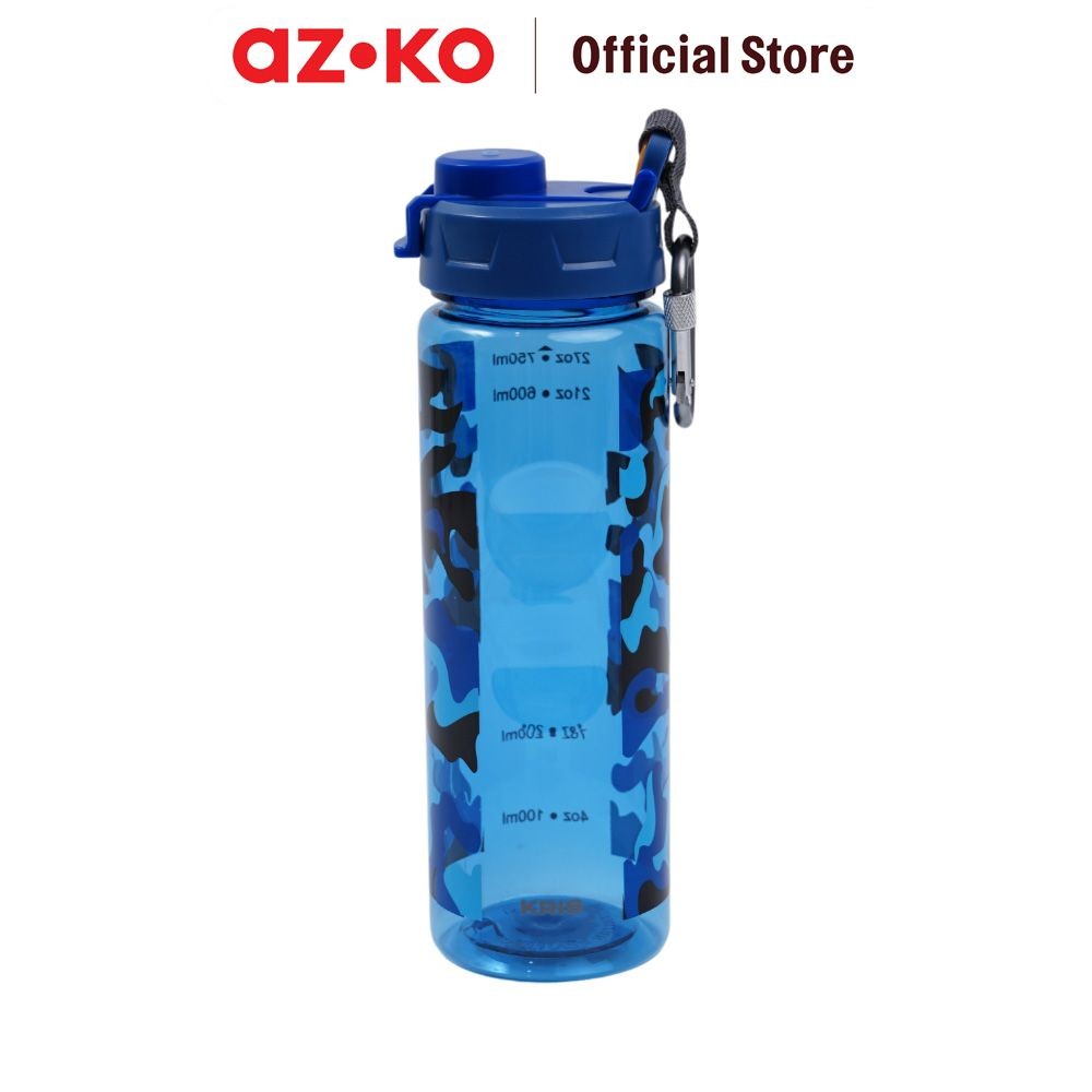 Jual AZKO Kris 750 ml Botol Minum Tritan - Biru Water Drinking Bottle ...