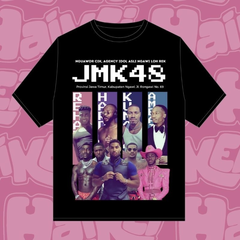 Jual T-Shirt/Kaos JMK48 - Idol Asli Ngawi / kaos jomok hitam | Shopee ...