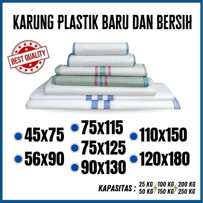 Jual Karung plastik murah karung beras karung goni PUTIH baru dan ...