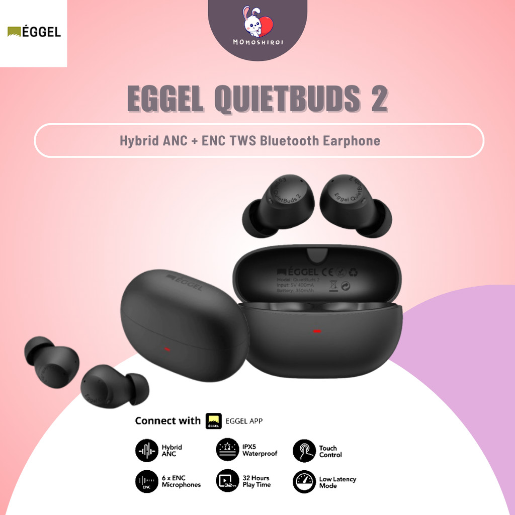 Jual Eggel QuietBuds 2 Hybrid ANC + ENC TWS Bluetooth Earphone | Shopee ...