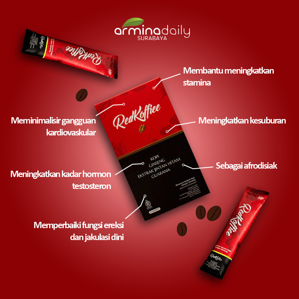 Jual Kopi Merah Atau Red Koffiee Armina Daily 1 Box Isi 10 Sachet Kopi ...