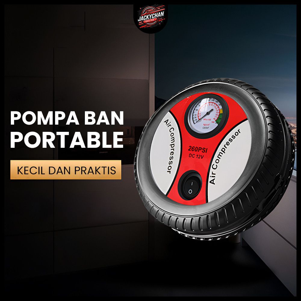 Jual JC Pompa Ban Bulat / Air Compressor Portable | Shopee Indonesia