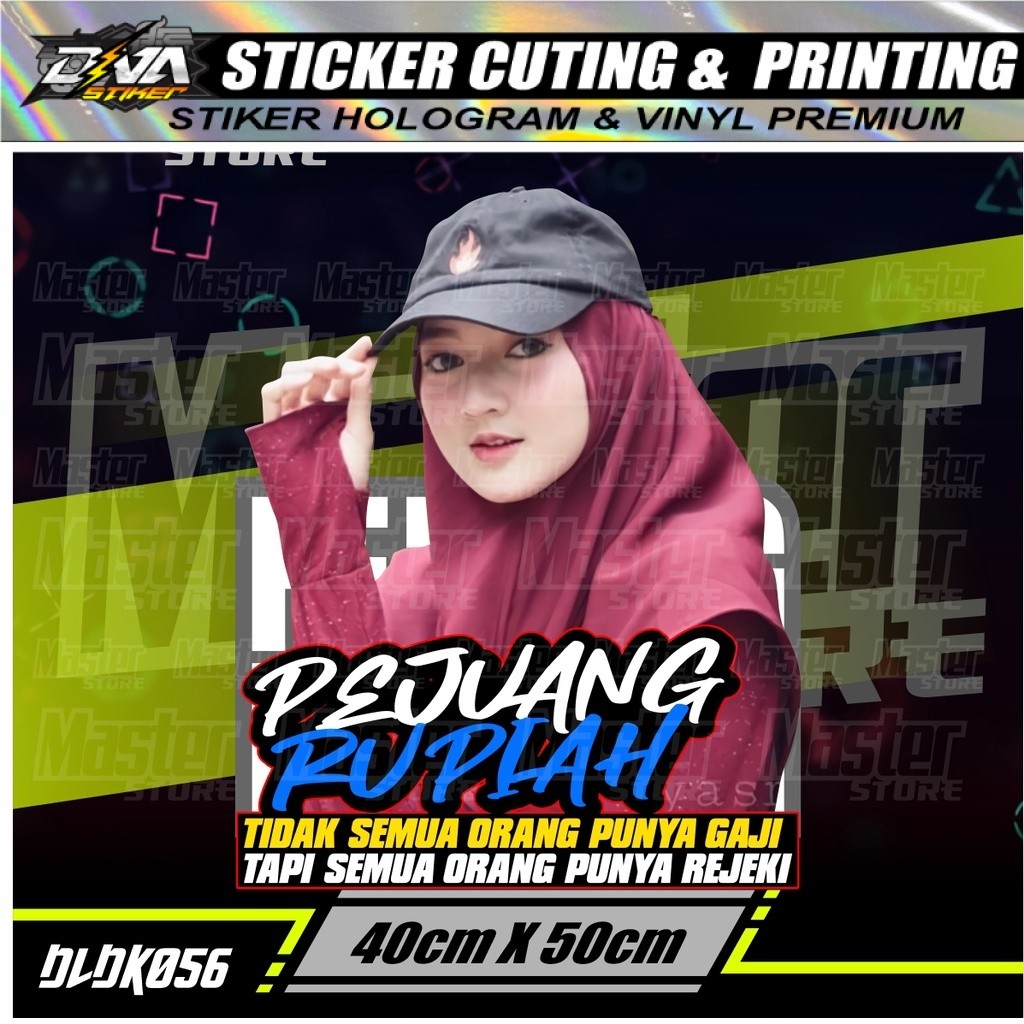 Jual Stiker Cewek vector Cewek hijab Sticker decal mobil motor Sticker ...