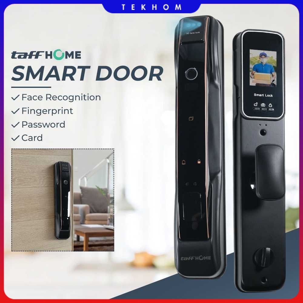 Jual TaffHOME Smart Door Lock Face Recognition Fingerprint Password Card - AX024 | Shopee Indonesia