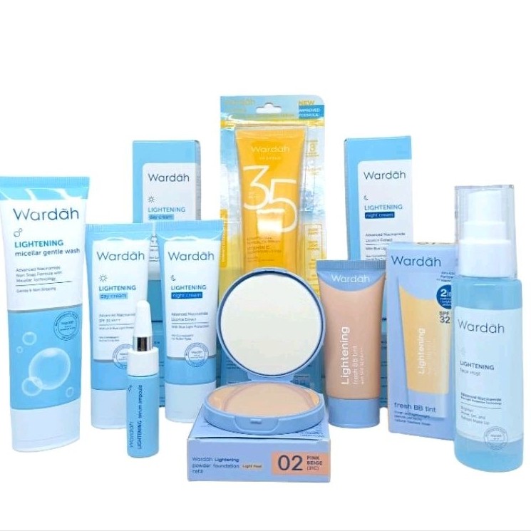 Jual Paket Wardah Lightening series skincare Varian Baru/ Wardah Lightening Murah | Shopee Indonesia