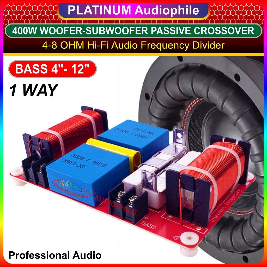 Jual Crossover Pasif 1 Way Bass Woofer Subwoofer Passive Speaker ...