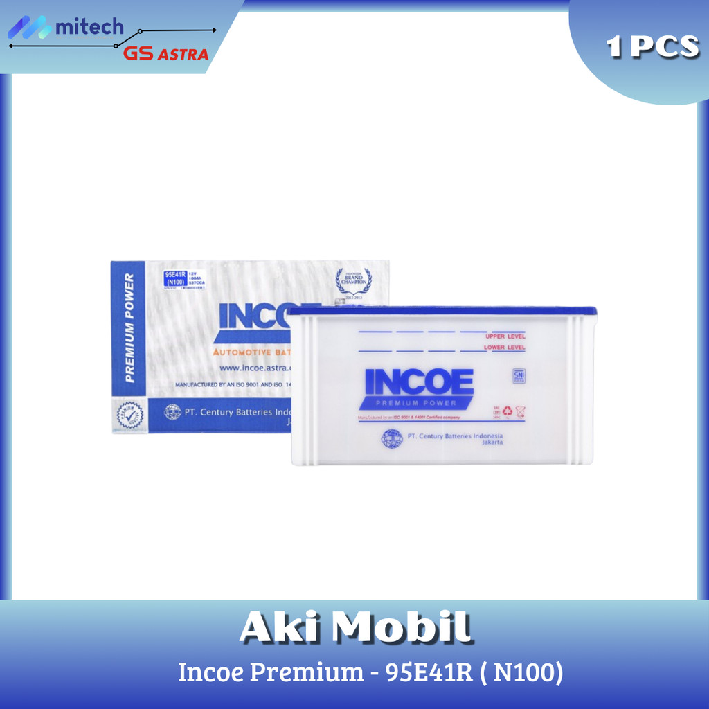 Jual INCOE PREMIUM Astra Aki Mobil N100 Basah 12V 100A | Shopee Indonesia