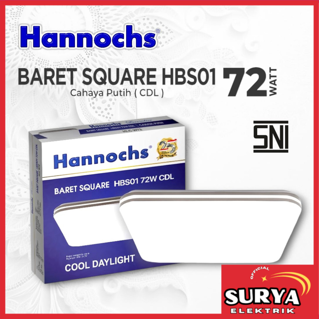 Jual Lampu Plafon HANNOCHS HBS01 Ceiling Baret Square Lamp 72W Kotak ...