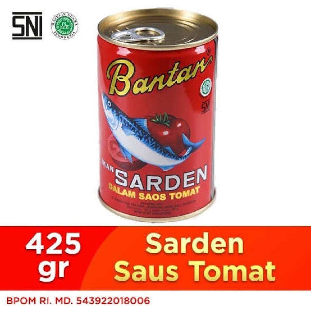 Jual [Sardines] Bantan sarden Tomato Sauce | Kemasan Kaleng 425g | Shopee Indonesia