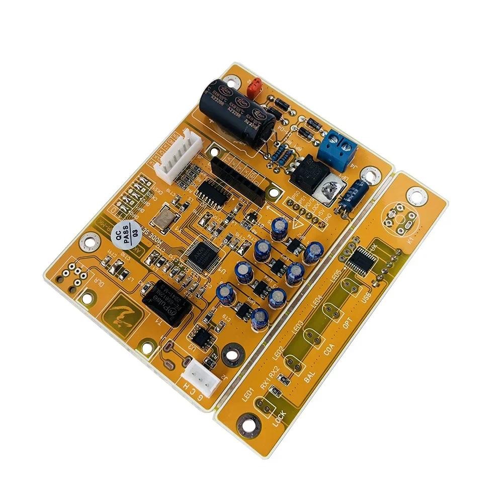 Jual Nvarcher AK4118 Coaxial Fiber AES reception supports USB Bluetooth card 192K/24bit DIR ...