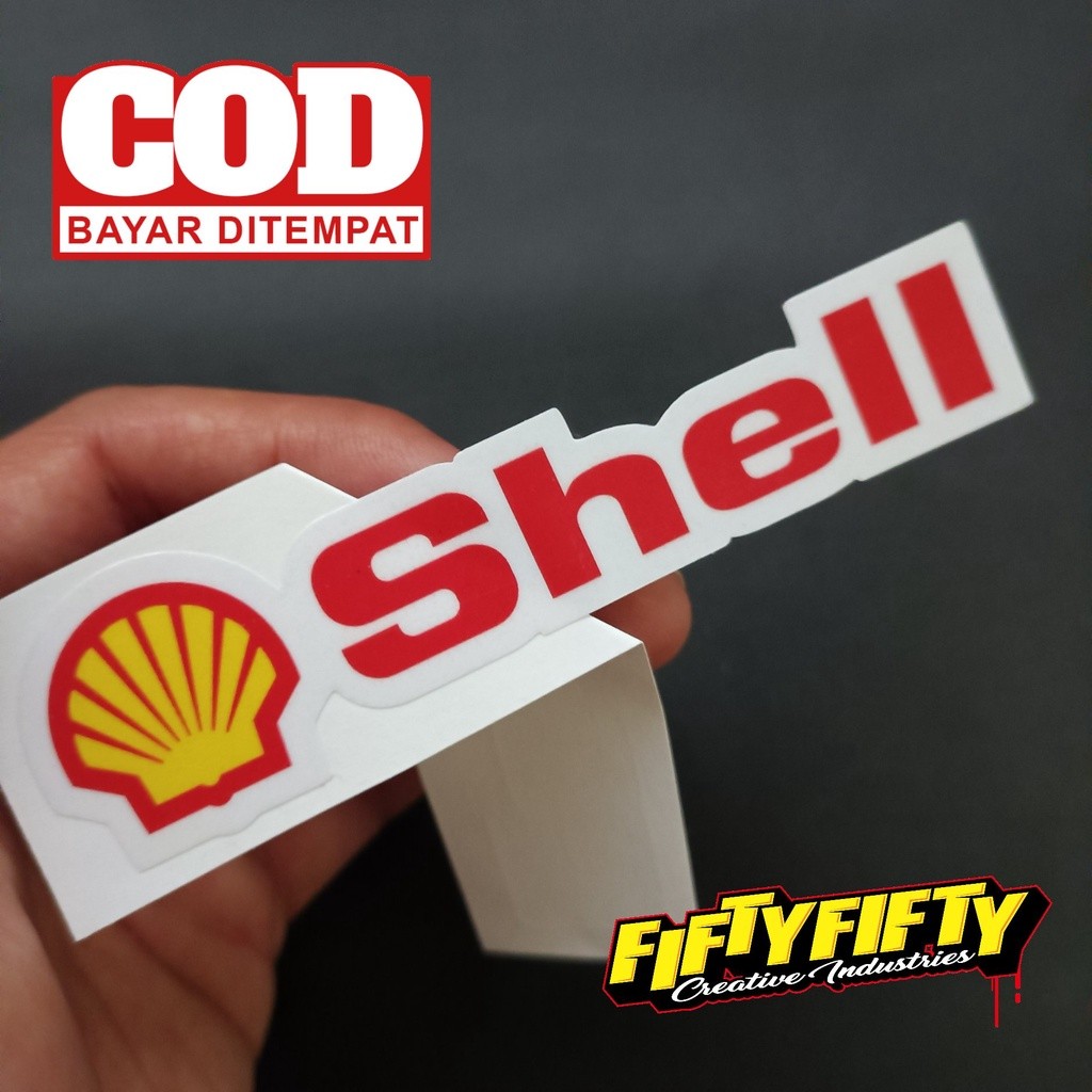 Jual Stiker Print Cut SHELL Stiker Printing Laminasi Glossy Stiker ...
