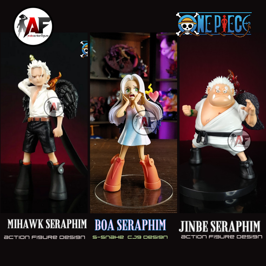 Jual Action Figure One Piece Boa Hancock & Jinbe , Mihawk Seraphim S ...