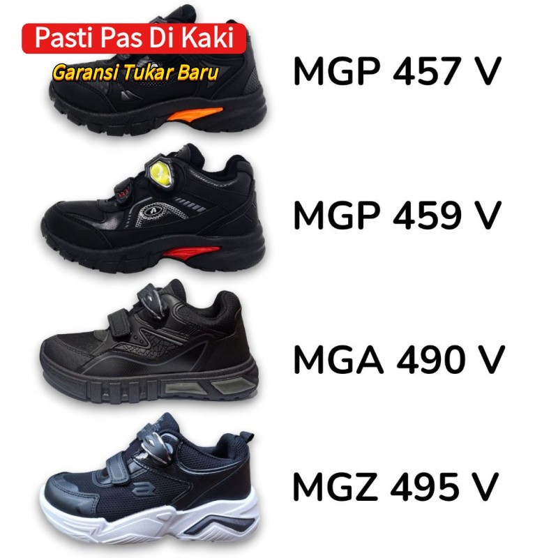 Jual PRO ATT MGP 457 MGA 490 MGZ 495 OR 772V Sepatu Sekolah Anak Laki Laki Magnet Hitam Untuk ...