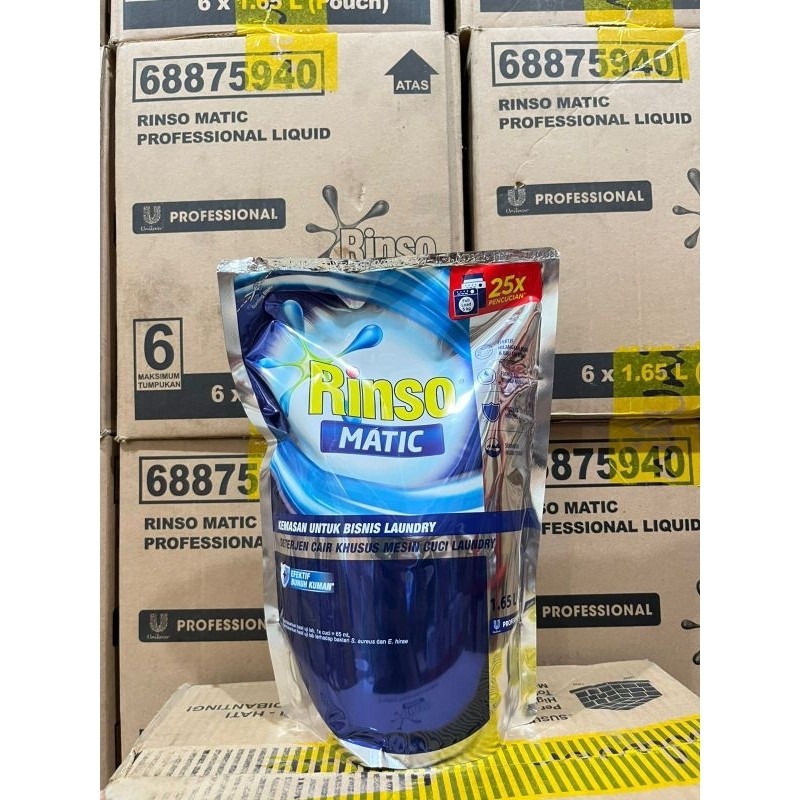 Jual Rinso Matic 1.65 Liter Deterjen Cair Profesional Liquid Kartonan ...