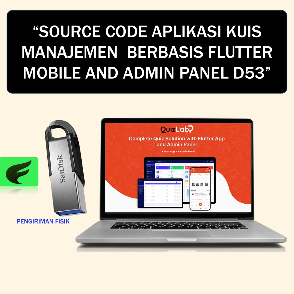 Jual SOURCE CODE APLIKASI KUIS MANAJEMEN BERBASIS FLUTTER MOBILE AND ...