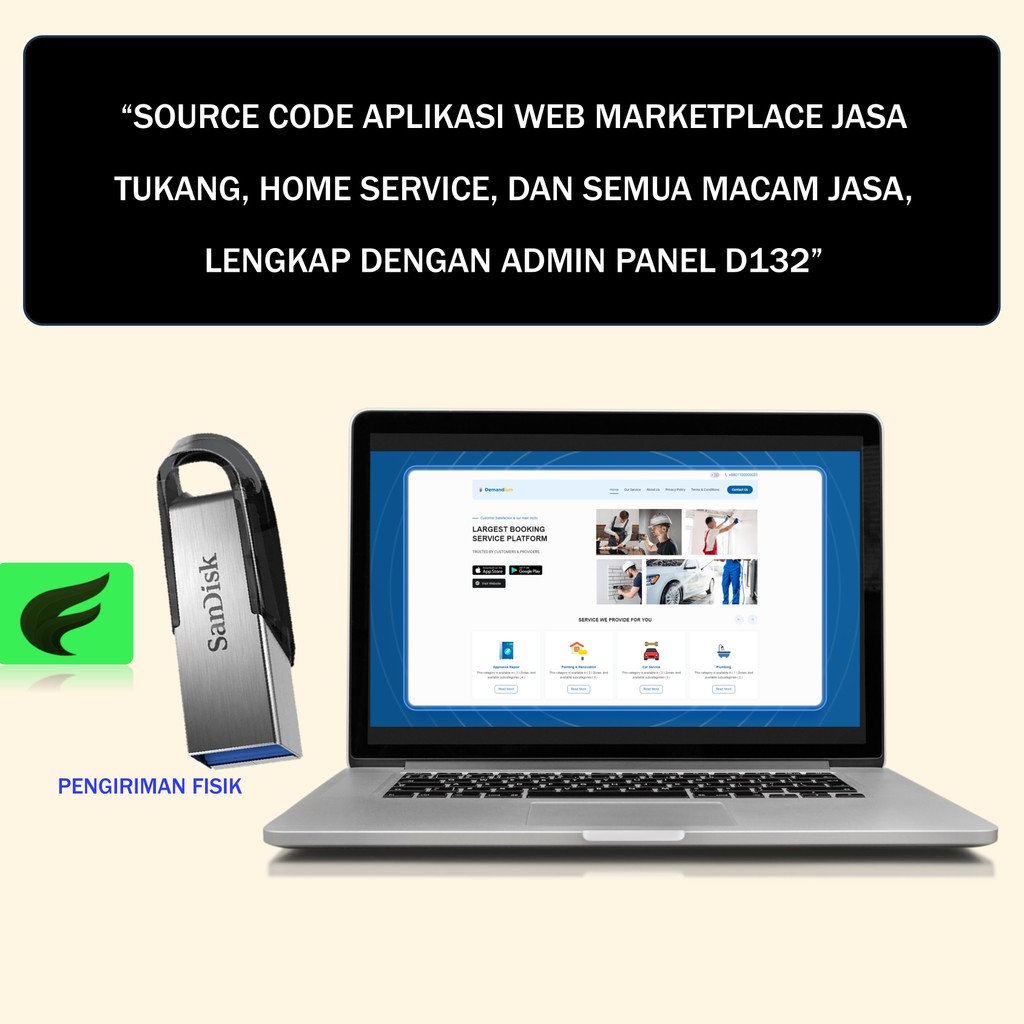 Jual SOURCE CODE APLIKASI WEB MARKETPLACE JASA TUKANG, HOME SERVICE ...