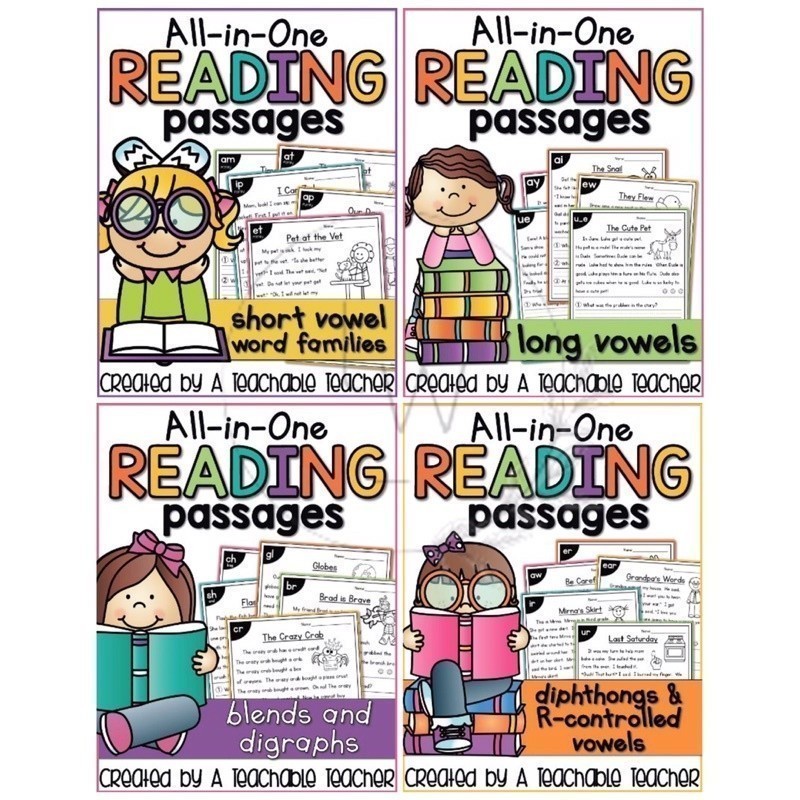 Jual BUKU FISIK All-in-One Reading Passages - Short Vowel / Long Vowels ...