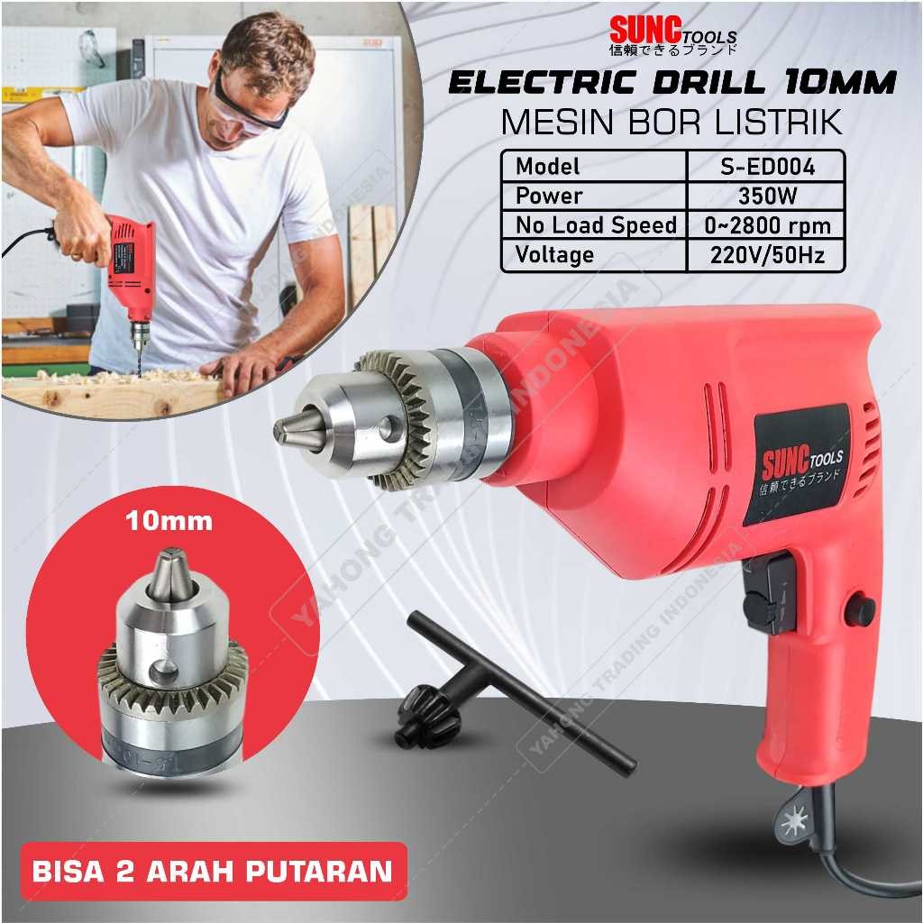 Jual Mesin Bor Listrik Bor Tangan Bolak Balik Electric Drill SUNC TOOLS | Shopee Indonesia