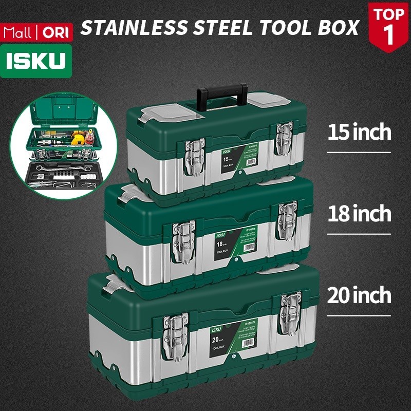 Jual JNO02 ISKU Tool Box 15-20'' Besi Baja Kotak Perkakas Besar 20inch ...
