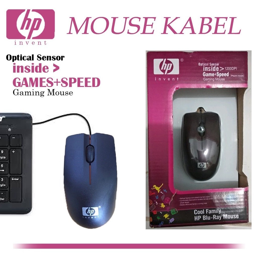 Jual Mouse Kabel USB Silent Optical HP Dell PC Komputer Laptop ...