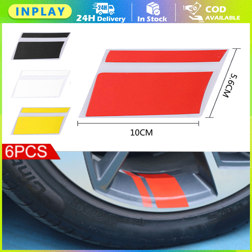 Jual 1 Set 6 Pcs Sticker Stiker Strip Velg Mobil Reflective Bisa untuk ...
