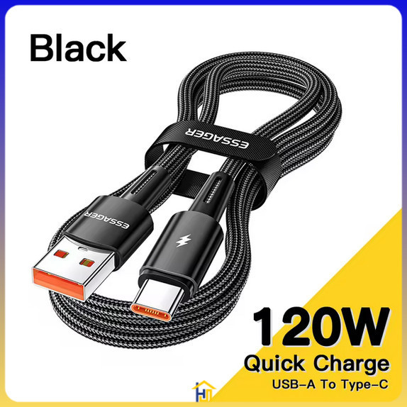Jual ESSAGER Kabel Data USB A to Type C Multifungsi Fast Charging 120W 6A - ES-X16 | Shopee ...