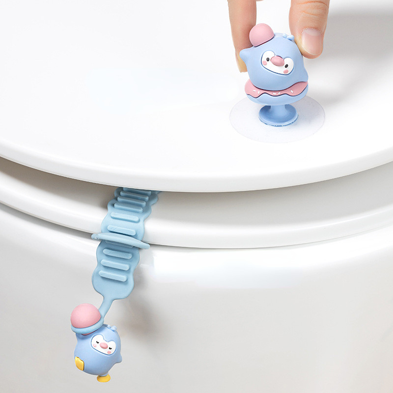 Jual Cartoon Penguin Toilet Seat Lifter Toilet Lifting Device Avoid ...