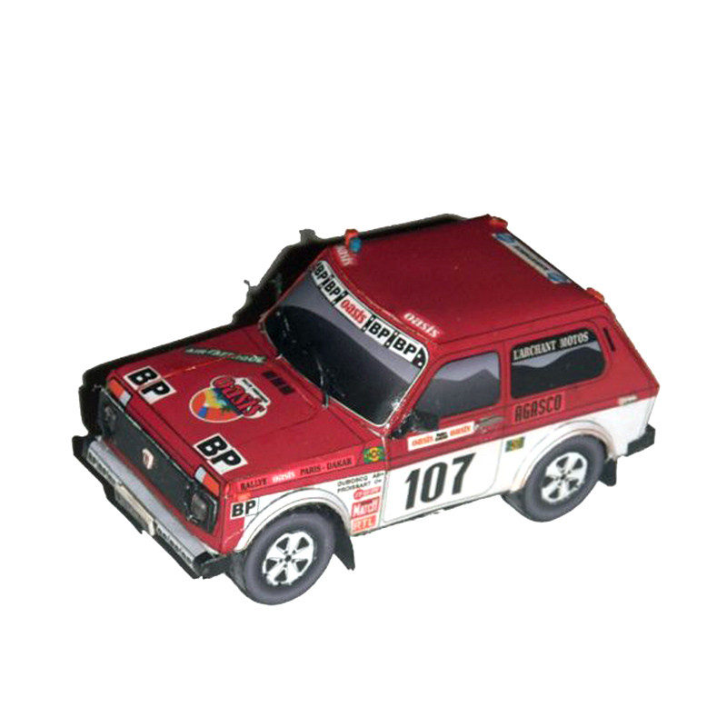 Jual LADA NIVA 1979 1:32 Dakar Rally Red Racing Car Origami Art Mini 3D ...