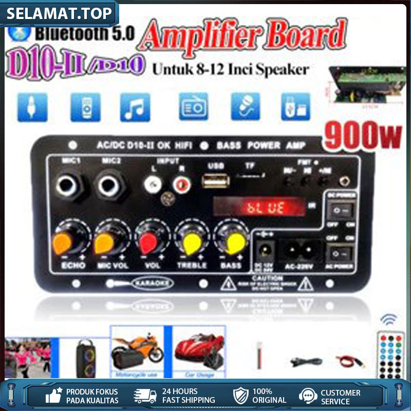 Jual [Model Terbaru] D10 Ⅱ 900W Amplifier Board Tampilan Digital Power ...