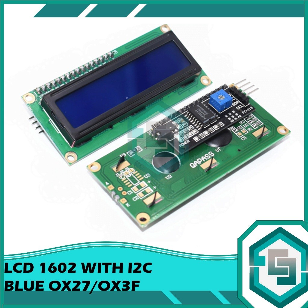 Jual LCD 1602 Blue Backlight dengan I2C Module – Layar Karakter 16x2 ...