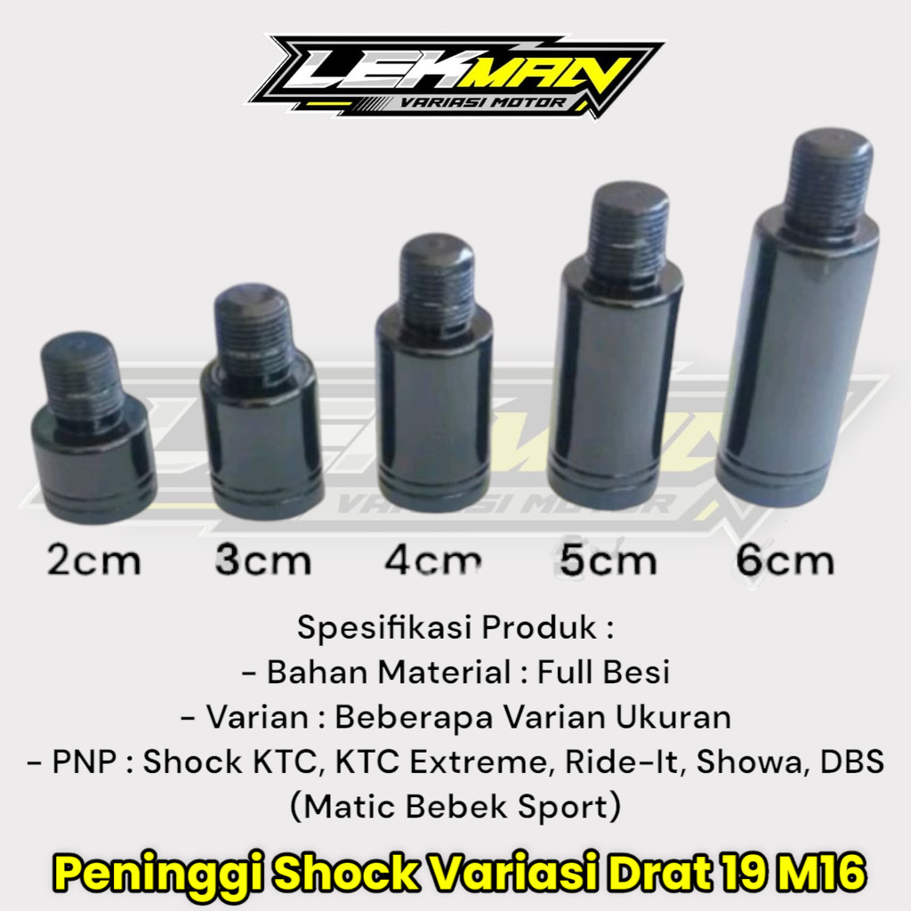 Jual Peninggi Shock Belakang Drat 19 M16 PNP Matic Bebek Sport | Shopee Indonesia