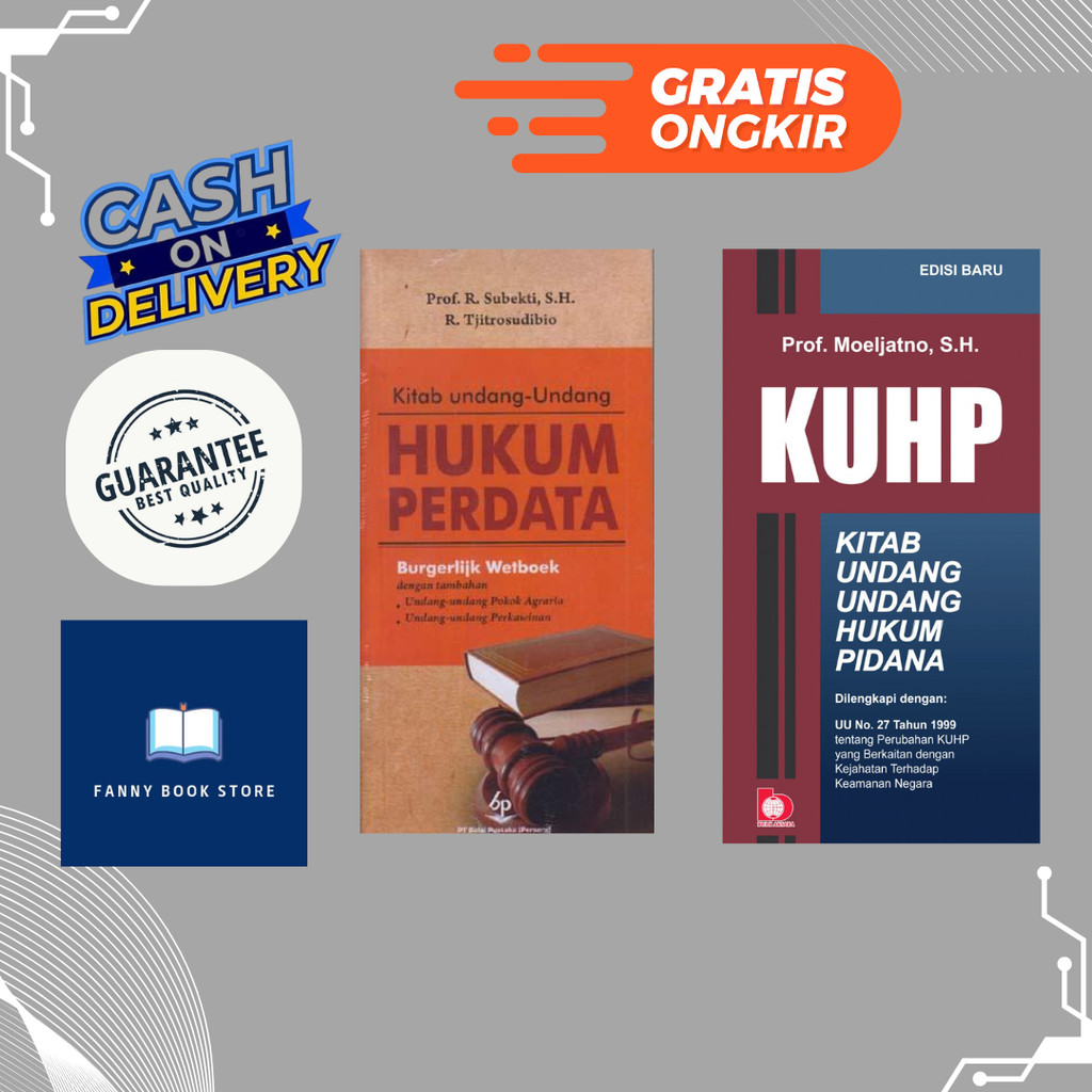 Jual Buku KUHP Pidana dan Perdata - Subekti - Moeljatno (1 set) | Shopee Indonesia