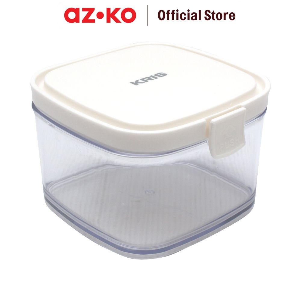 Jual AZKO Kris 660 ml Stoples Square - Putih Jar Tempat Simpan Snack ...
