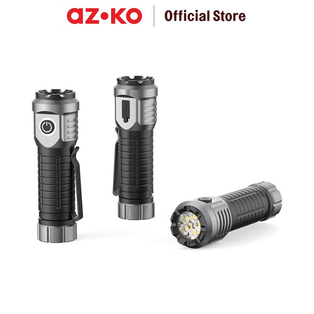 Jual AZKO Powerlite Senter Dengan Magnet Rechargeable Flashlight ...
