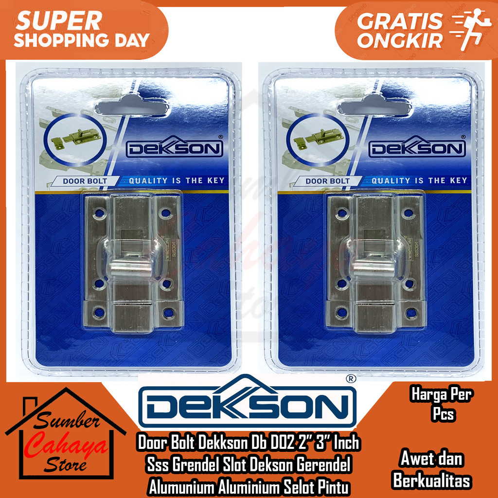Jual Handle Petak Tarik Tarikan Door Bolt Dekkson Db D02 2” 3” Inch Sss ...