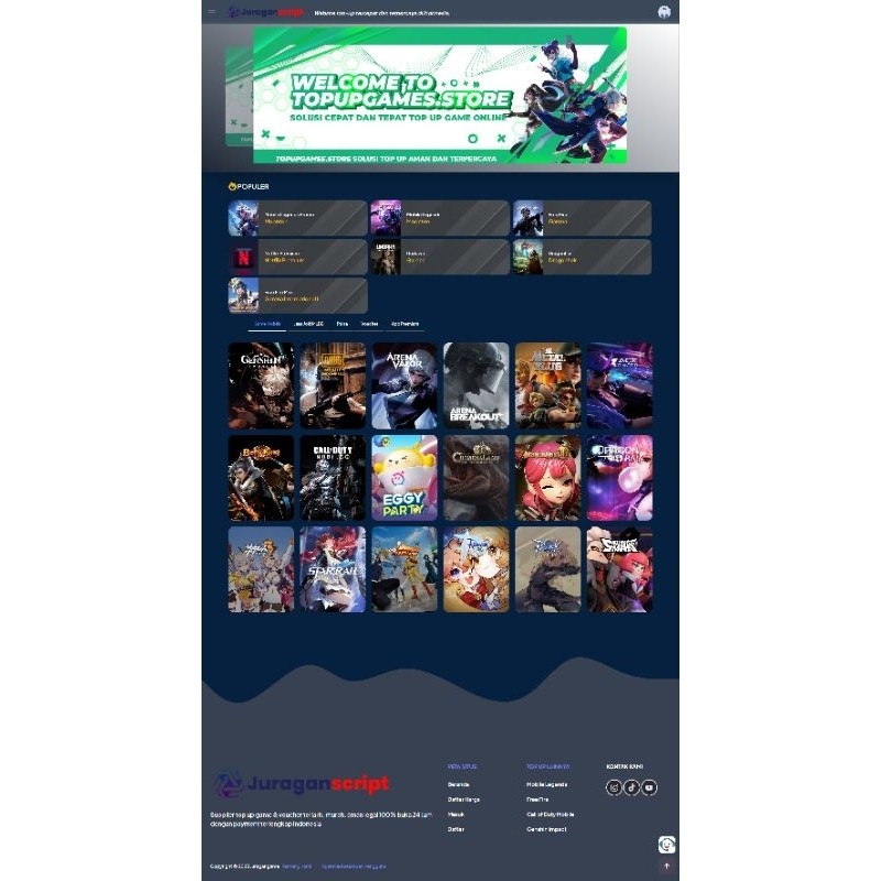 Jual Source code Topup games Laravel | Shopee Indonesia