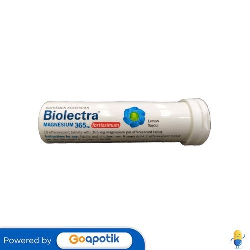 Jual Biolectra Magnesium 365 Fortisimum Tube 10 Tablet Effervescent ...